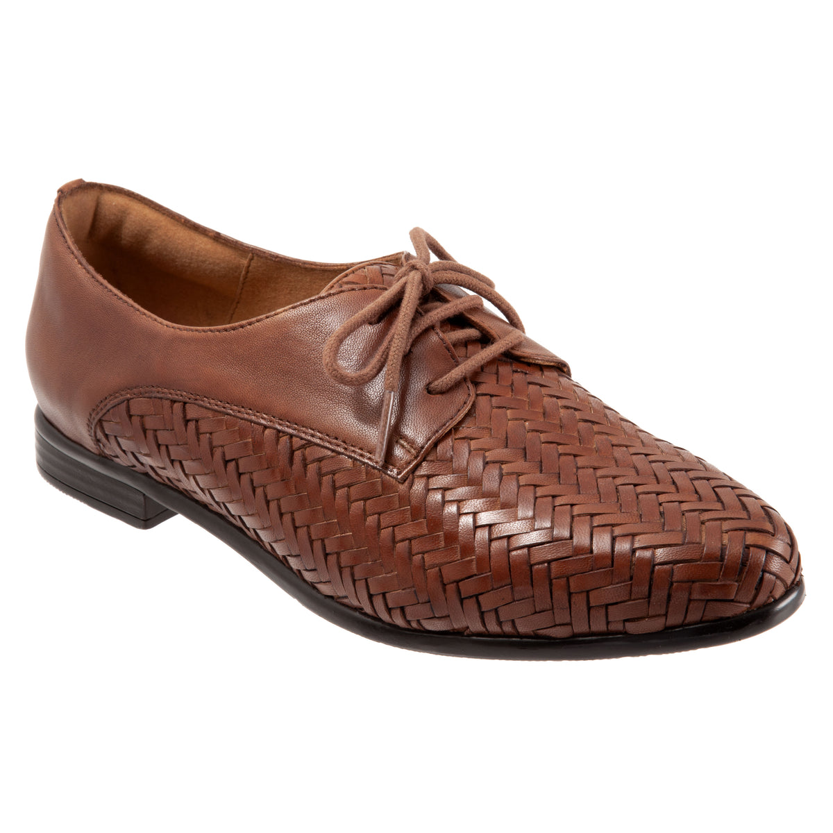 Lizzie Herringbone Brown Lace up Shoes – Special Feetures
